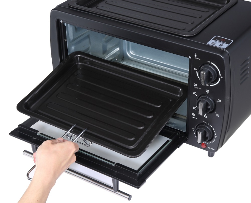 Steinborg 3 in 1 Mini-Backofen mit Grillplatte 20 Liter 1300 Watt ...